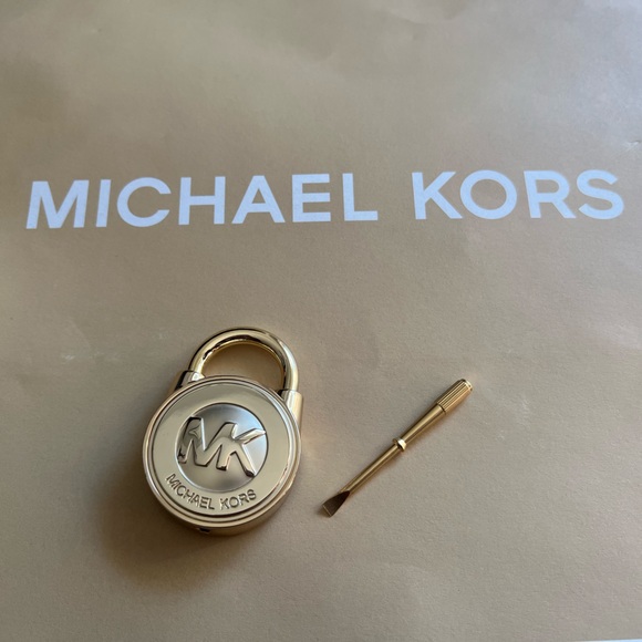 Michael Kors | Accessories | Authentic Michael Kors Handbag Gold Lock ...